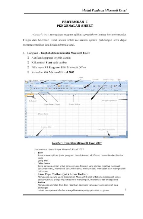 PDF PERTEMUAN I PENGENALAN SHEET Gunadarma Universityfuruhitho Staff Gunadarma Ac Id
