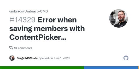 Error When Saving Members With Contentpicker Properties · Issue 14329 · Umbraco Umbraco Cms