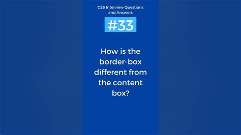 Difference Between Border Box And Content Box Css Interview Questions And Answers Part 33