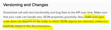 Dependence On Column Order In Response To Smartsheet Get Sheet Api Stack Overflow
