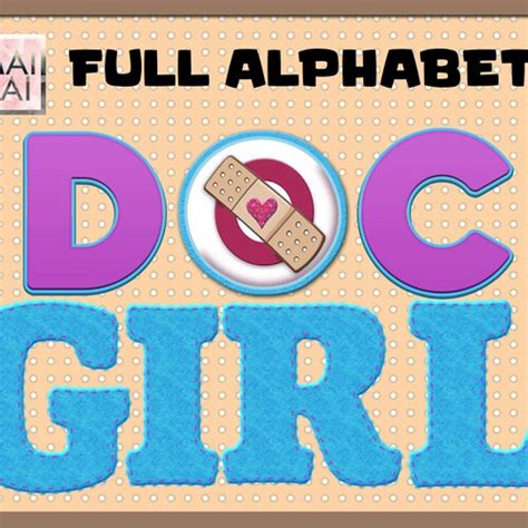 Doc Mcstuffins Alphabet Doc Mcstuffins Clip Art Doc Etsy