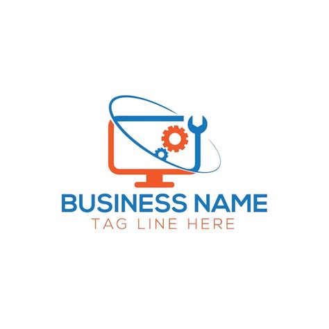 Premium Vector Computer Logo Template