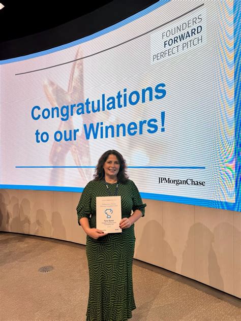 Graham Singleton On Linkedin Well Done To Tara Quick Winner Of Jpmorganchase Entrepreneur Of