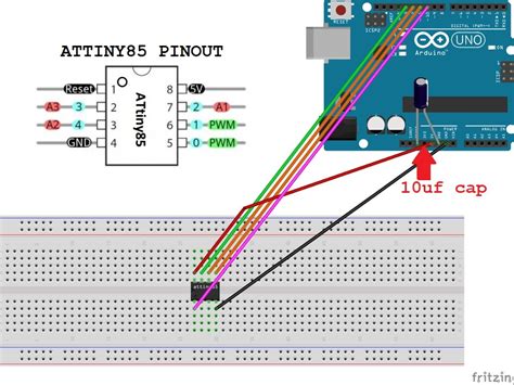 Uno Attiny85 Programmer Radical Tech Tutorials
