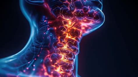 Man Goiter Glowing Depiction Of The Thyroid Gland Showing Abnormal