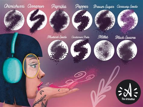 25 Procreate Texture Brushes Created From Real Spices Etsy