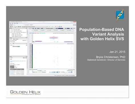 Population Based Dna Variant Analysis Pdf Genetics Science