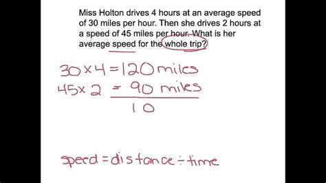 Average Speed Examples Average Speed Examples