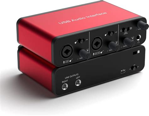 Usb Audio Interface 24bit 192khz For Recording Podcasting And Streaming 48v Phantom