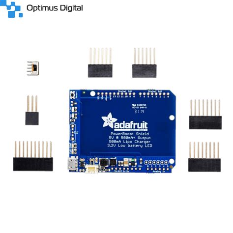 Adafruit Powerboost 500 Shield Rechargeable 5v Power Shield For Lipo