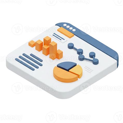 3d Data Analytics Dashboard With Charts And Graphs Illustration 70129982 Png