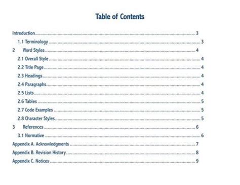 Appendix Templates For Microsoft Word Free Word Template