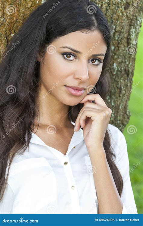 Beautiful Happy Hispanic Latina Woman Stock Image Image Of White Latina 48624095