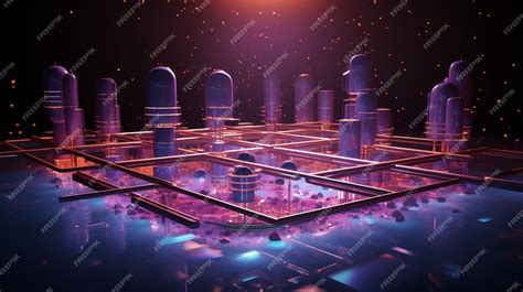 Premium Ai Image Futuristic Quantum Computing Realm Processes Complex Computations In A