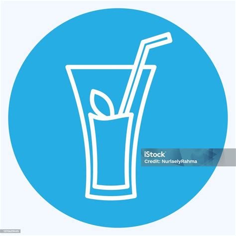 부드러운 파란색 배경에 고립 된 트렌디 한 파란 눈 스타일의 허브 음료 아이콘 0명에 대한 스톡 벡터 아트 및 기타 이미지