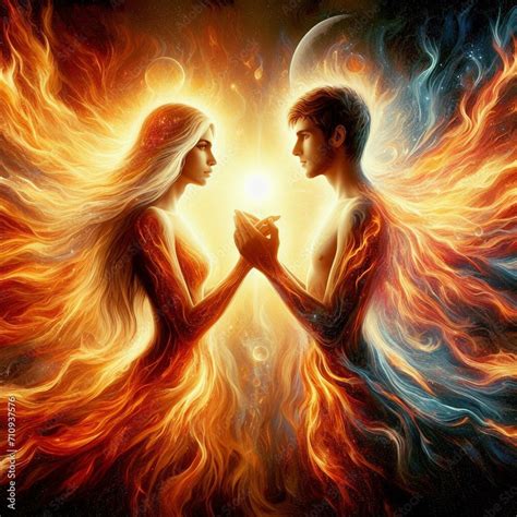 Twin Flame Couple Soulmates The Concept Of Magical Esoteric Tantric