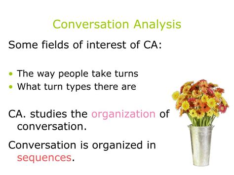 Ppt Conversation Analysis And The Structure Of Spoken English