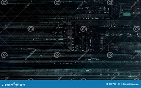Abstract Computer Network In A Futuristic Digital Display Generated By