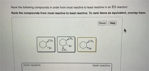 Solved Rank The Following Compounds In Order From Most