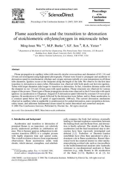 Pdf Flame Acceleration And Transition To Detonation In Gas Particle Mixtures