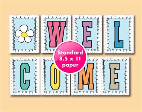 Welcome Banner For Classroom Decor Bright And Beautiful Printable Banner Welcome Banner