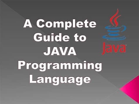 Introduction To Java Ppt