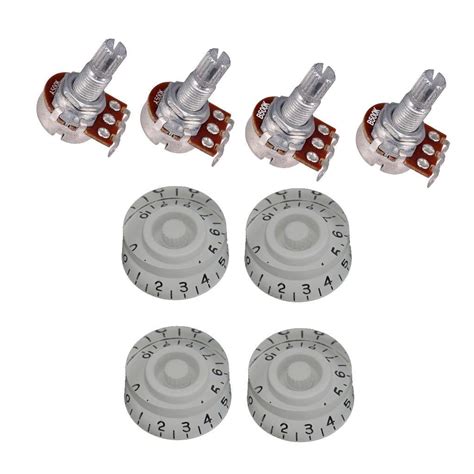 A500k B500k Long Split Shaft Pot Audio Taper Guitar Potentiometers