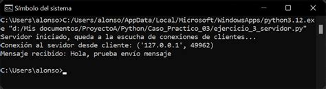 Enunciado y solución de ejercicio resuelto en Python sockets Proyecto A