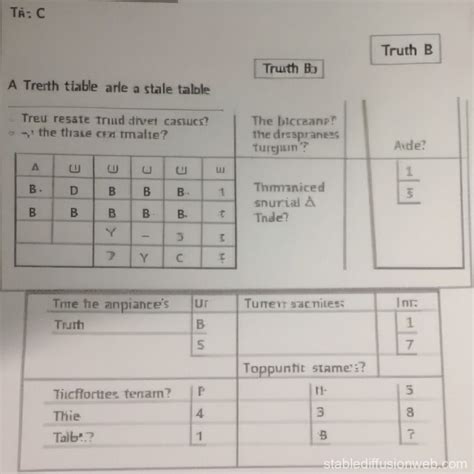Comparison Of Truth Tables A And B Similarity Stable Diffusion Online
