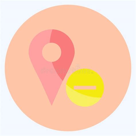 Icon Delete Location Suitable For User Interface Symbol Flat Style Simple Design Editable