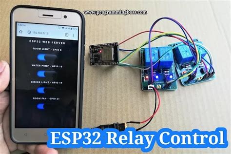 Esp32 Web Server Control Ac Appliances Using Relay Module Resp32