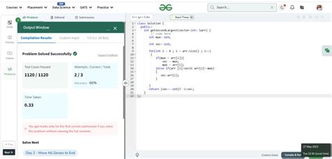 160daysofcode Gfg Codingjourney Problemsolving Learnbydoing