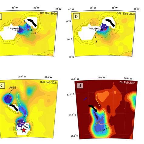 8‐day Average Sea Surface Salinity Anomaly Maps Black Contours Are As