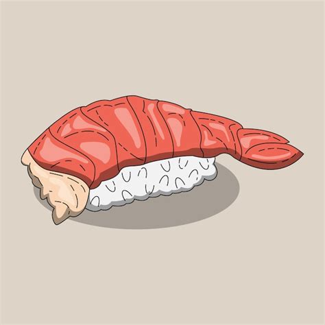 Sushi Niguiri Niguiri De Camarão Comida Japonesa Vetor Premium