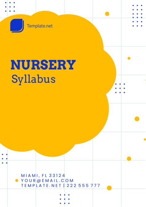 Free Nursery Syllabus Template To Edit Online