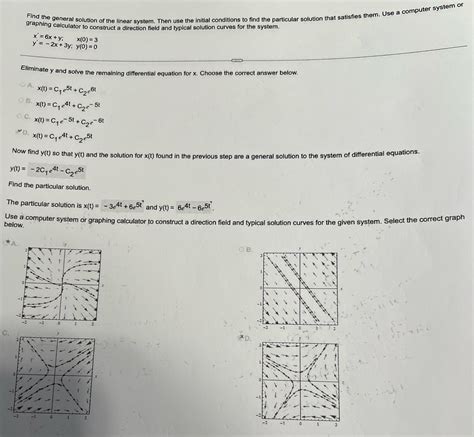 Solved Graphing Calculator To Construct A Direction Field