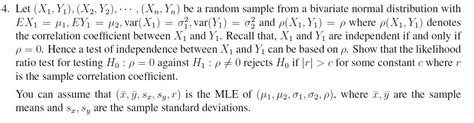 Solved Let X Y X Y Xn Yn Be A Random Sample Chegg Com