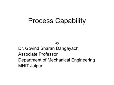 Process Capability Ppt Related To Quality Ppt