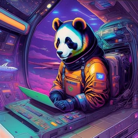 Premium Ai Image Space Panda