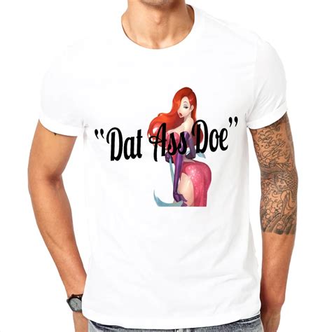 Fashion Short Sleeve Design Dat Ass Doe Printed Men T Shirt Cool Funny