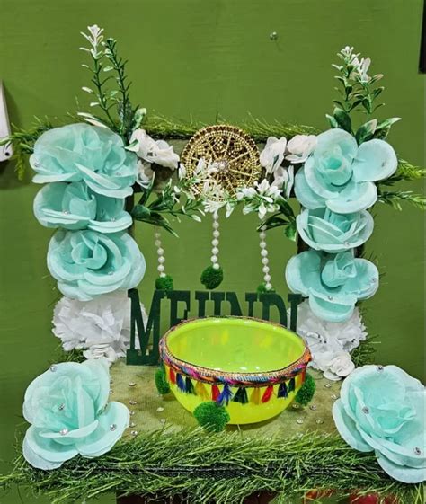 Grass Haldi Mehndi Tray At ₹ 270piece Wedding Decoration Items In