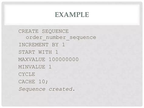 Oracle Database Sequence Ppt
