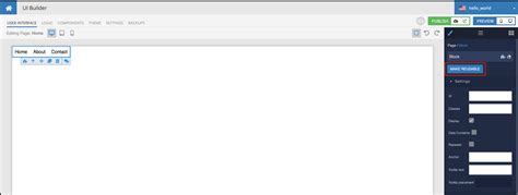 Creating A Horizontal Navigation Menu UI Builder Backendless Support