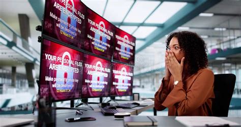 Ransomware Malware Cyber Attack Stock Image Image Of Hacking Computer 366452451