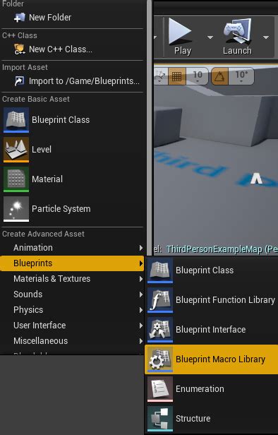 Blueprint Macro Library In Unreal Engine Unreal Engine 56