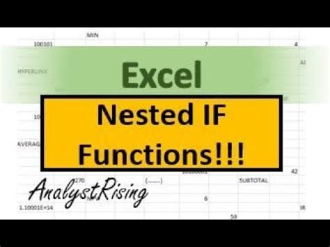Excel Nested IF Functions YouTube