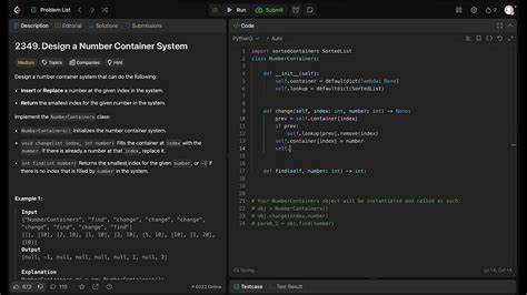 Leetcode 2349 Design A Number Container System Python Youtube