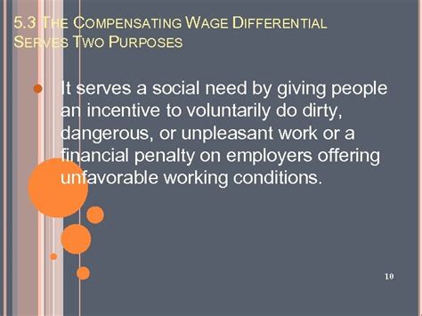 Chapter 5 Compensating Wage Differentials It S Just A
