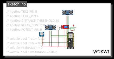 Ultrasonic Sensor Potentiometer Copy 3 Wokwi Esp32 Stm32 Arduino