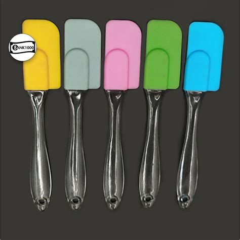 ไม้พายซิลิโคน ปาดเนย ทาแยม ขนาด19 ซม ด้ามใส คละสี Shopee Thailand